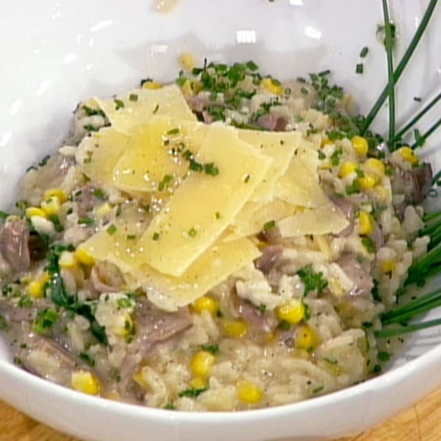 Sweet Corn, Black Trumpet and Truffle Risotto | Punchfork