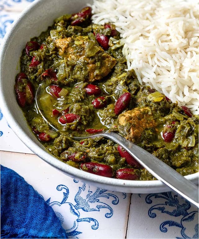 Ghormeh Sabzi (Persian Beef Stew with Herbs and Dried Lime) | Punchfork