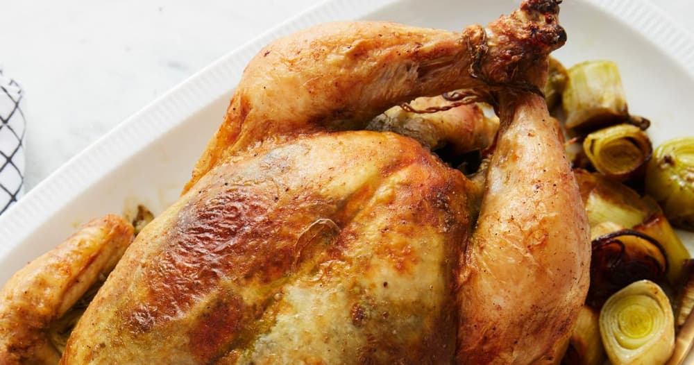 Matcha Roast Chicken with Leeks | Punchfork
