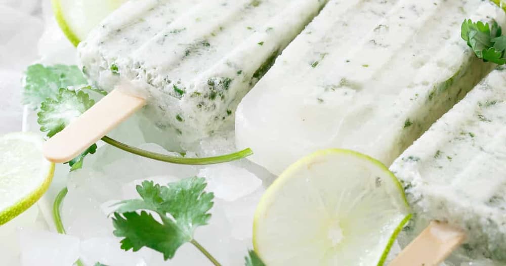 Coconut Cilantro Margarita Ice Pops | Punchfork