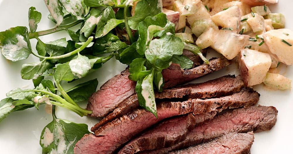 Steak with Ranch Potato Salad | Punchfork
