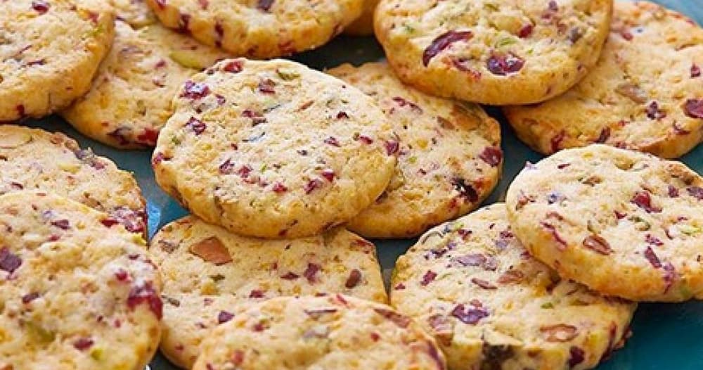 Ron's Cheddar, Cranberry and Pistachio Cookies | Punchfork