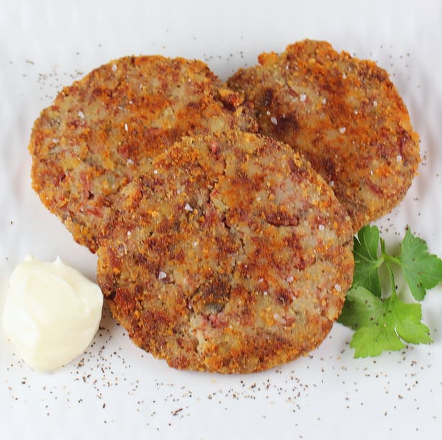 Corned Beef Potato Patties | Punchfork