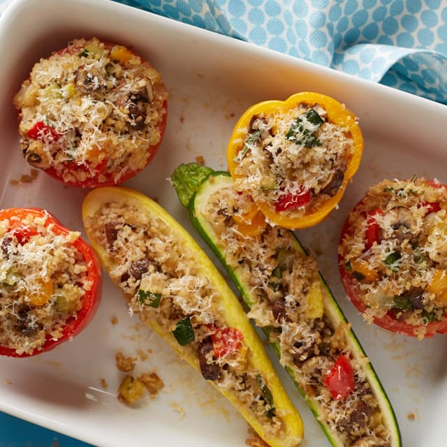 Bulgur-Stuffed Summer Vegetables | Punchfork