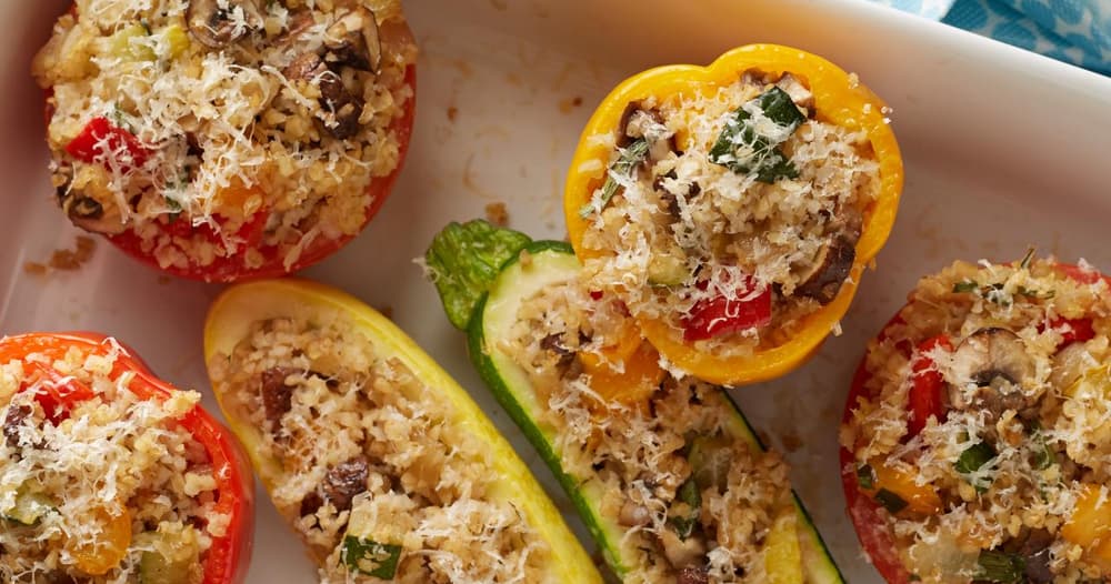 Bulgur-Stuffed Summer Vegetables | Punchfork