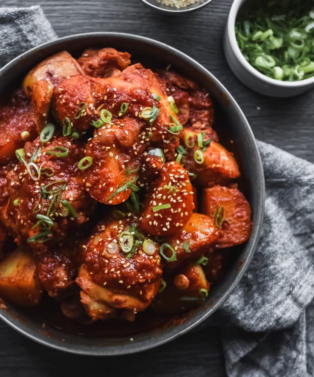 Korean Spicy Chicken Stew (Dak Dori Tang or Dak Bokkeum Tang) | Punchfork