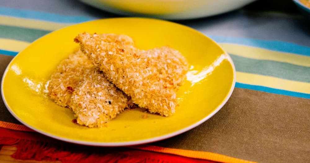 Oven Fried Coconut Chicken with Mango Dipping Sauce | Punchfork