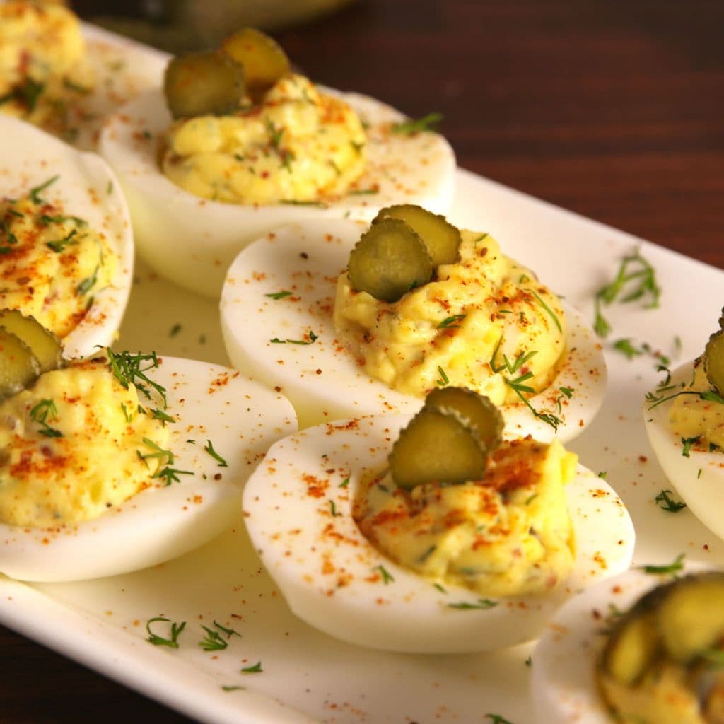 Dill Pickle Deviled Eggs | Punchfork