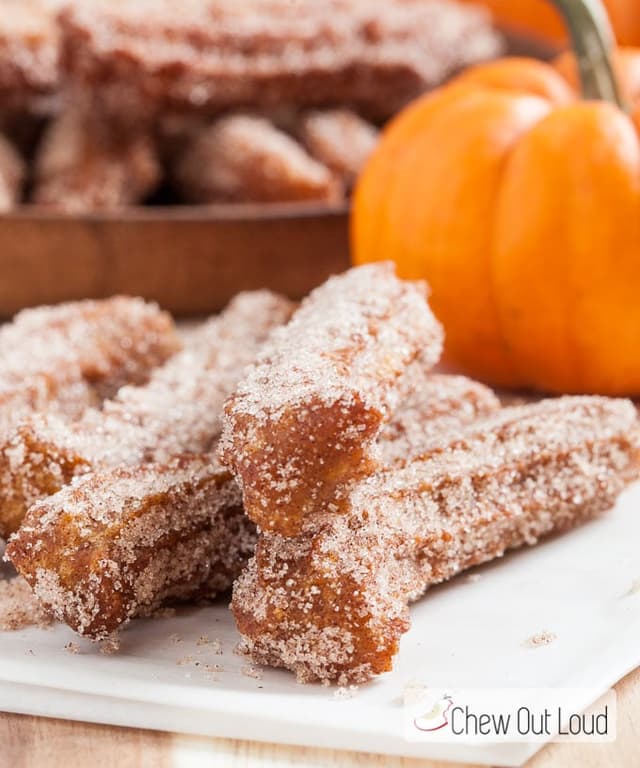 Mini Pumpkin Churros | Punchfork