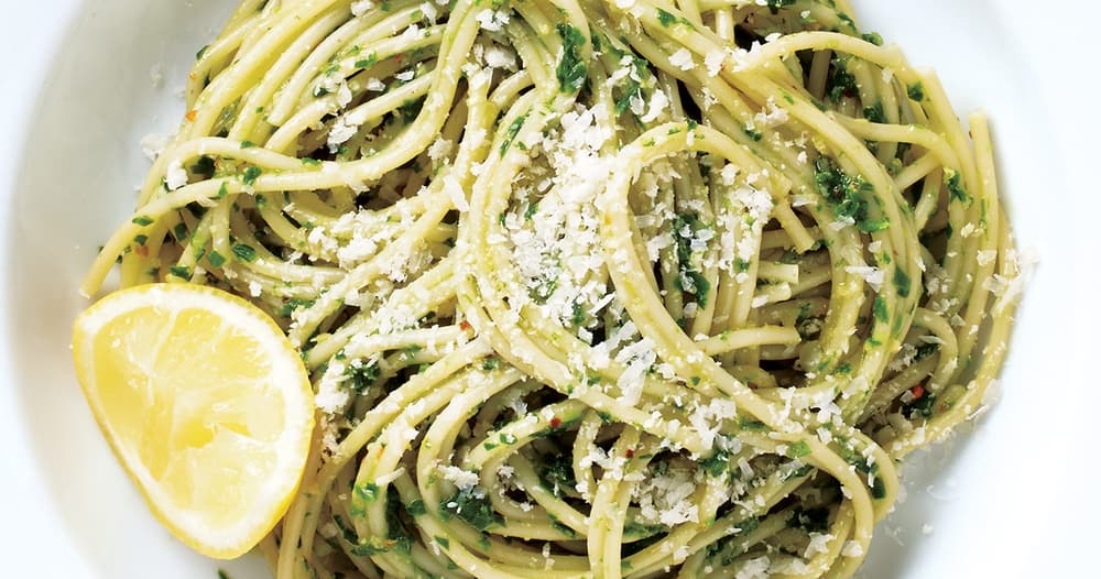 Ramp Pesto Spaghetti | Punchfork