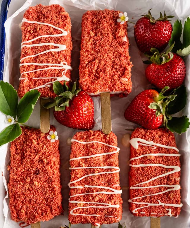 Strawberry Shortcake Ice Cream Bar | Punchfork