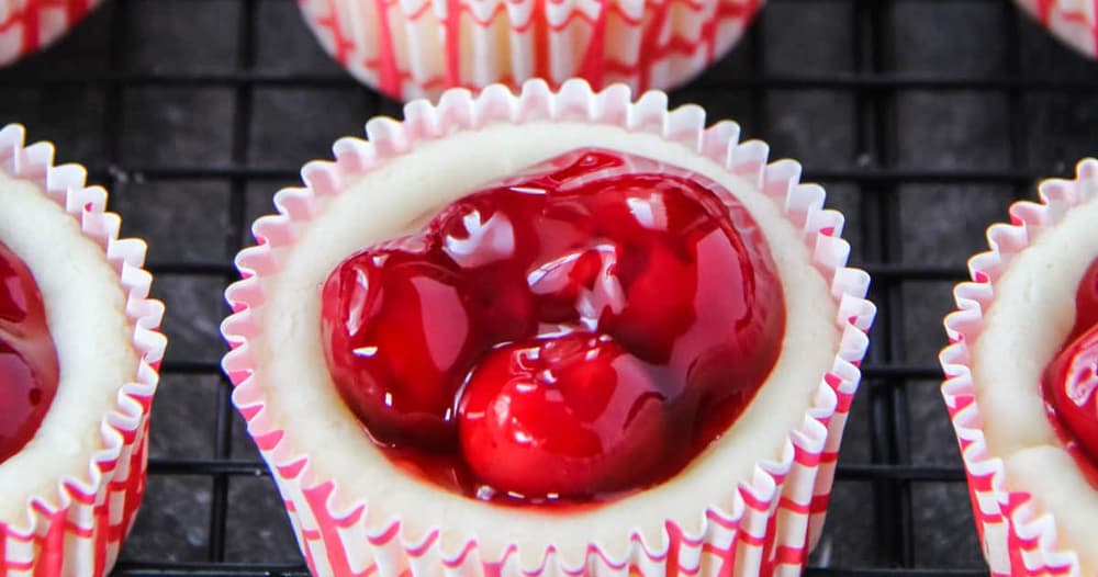 Cherry Cheesecake Cupcakes | Punchfork