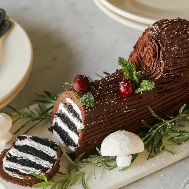 No-Bake Chocolate Mocha Yule Log | Punchfork