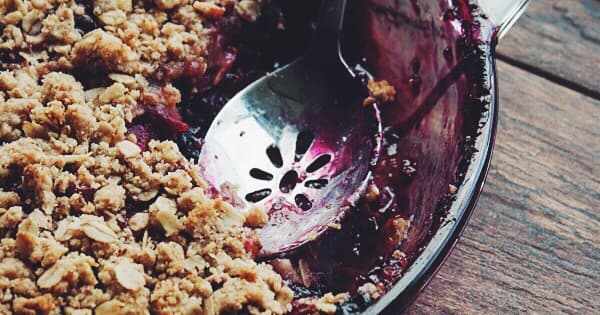 Sour Cherry Crisp with Berries | Punchfork
