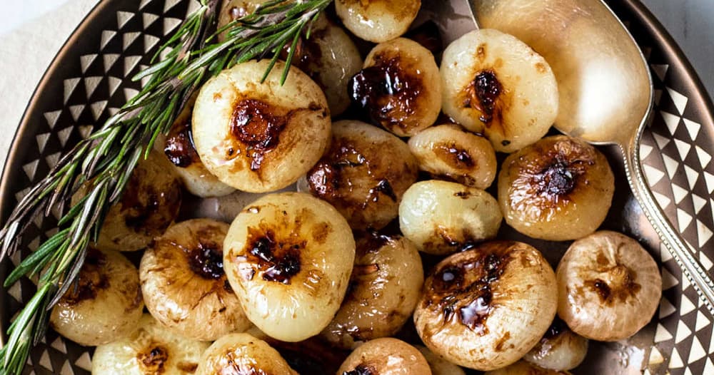 Glazed Cipollini Onions with Rosemary | Punchfork