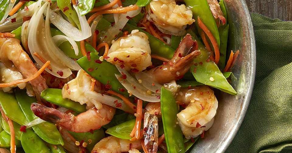 Shrimp and Pea Pod Stir-Fry | Punchfork