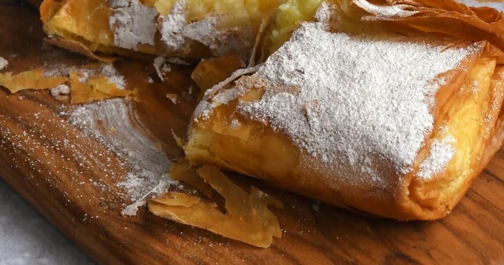 Bougatsa Recipe - Greek Phyllo Custard Pie | Punchfork