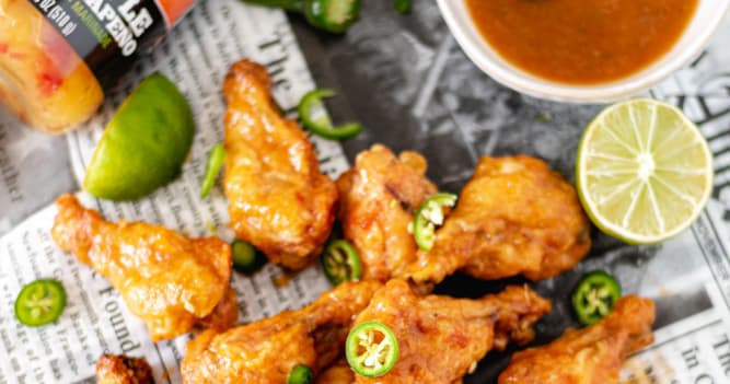 Pineapple-Mango Jalapeño Hot Wings | Punchfork