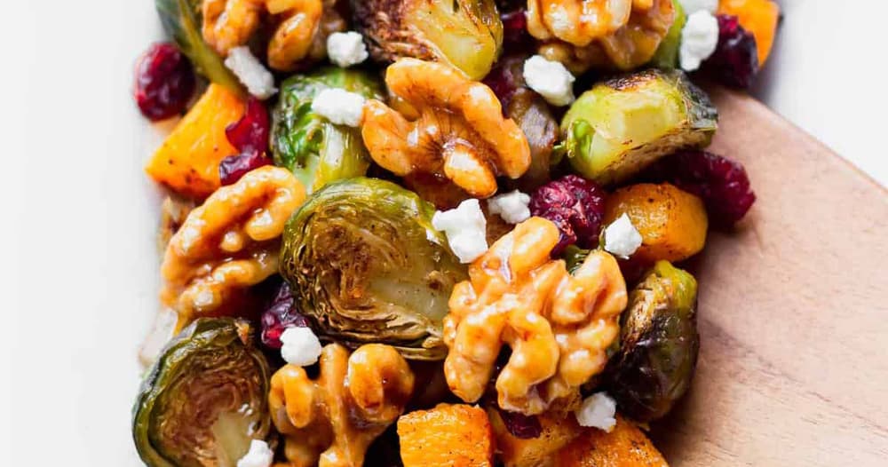 Roasted Fall Vegetables with Cranberries and Maple Walnuts | Punchfork