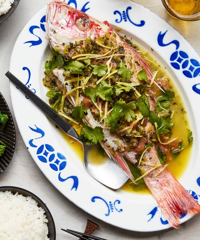 Salted Plum Steamed Fish | Punchfork