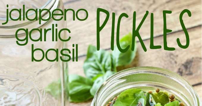 Jalapeno Garlic Basil Pickles | Punchfork