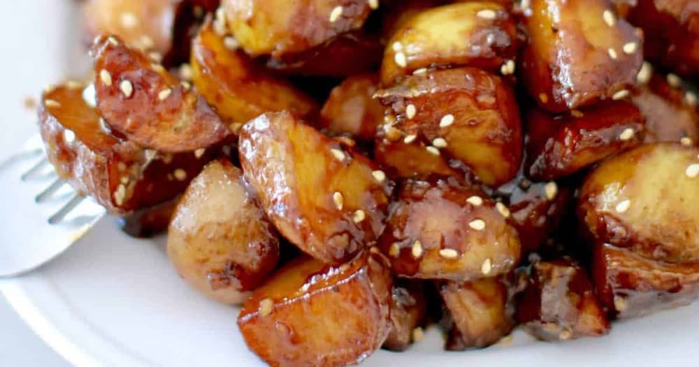 Korean-Style Sticky Potatoes | Punchfork