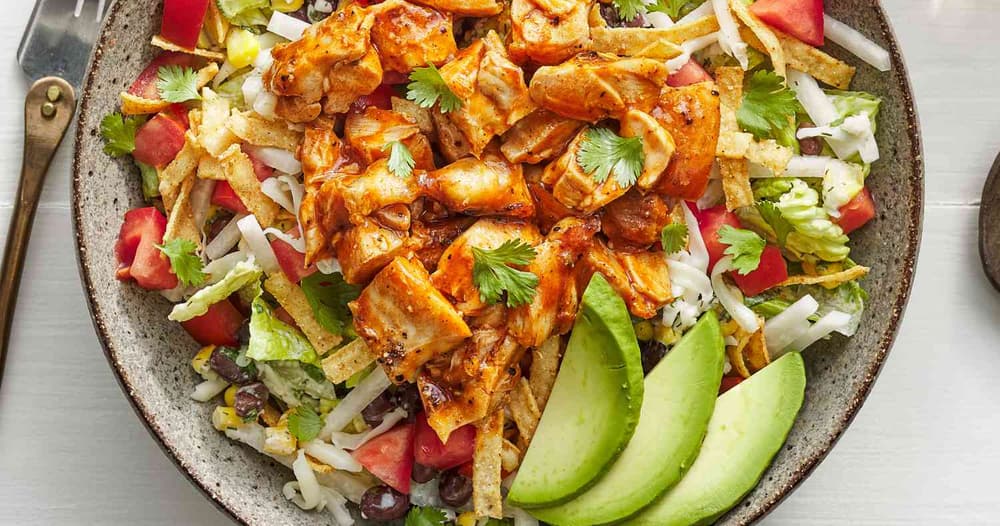 Copycat California Pizza Kitchen BBQ Chicken Chopped Salad | Punchfork