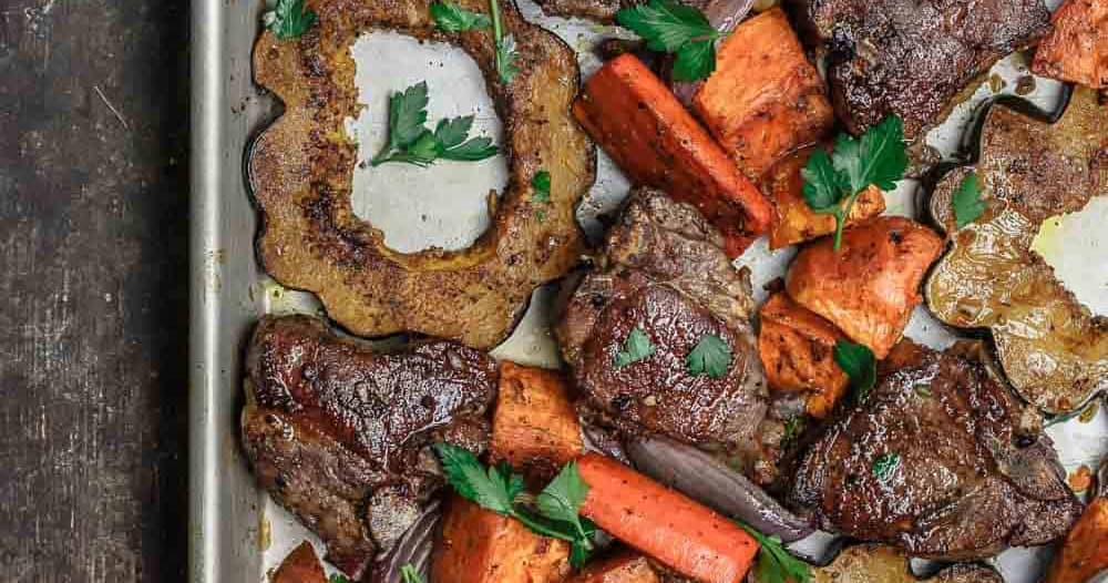Mediterranean Baked Lamb Chops with Root Vegetables | Punchfork
