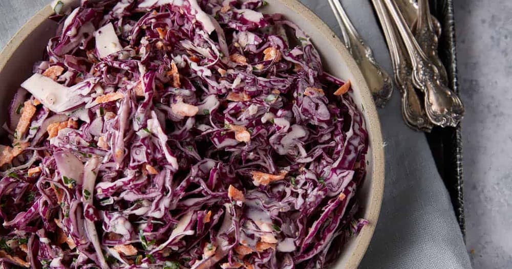 Creamy Red Cabbage Coleslaw with Buttermilk | Punchfork