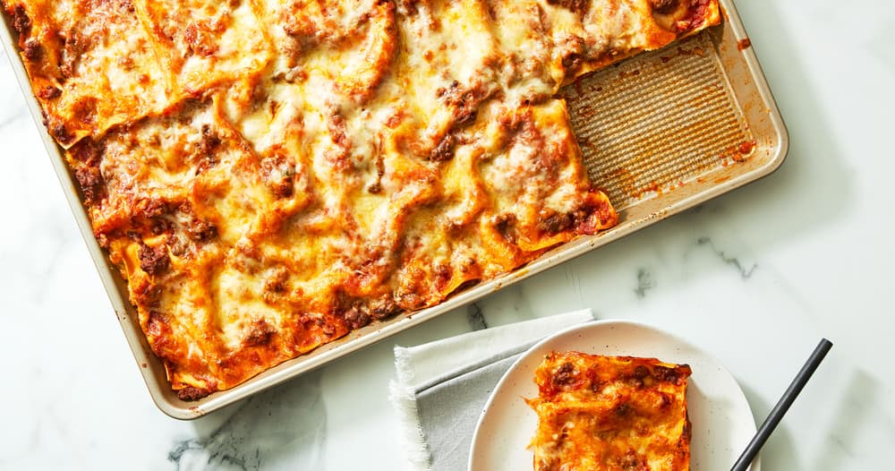 Sheet Pan Lasagna Is Here, and It's All the Best Crispy Edges | Punchfork