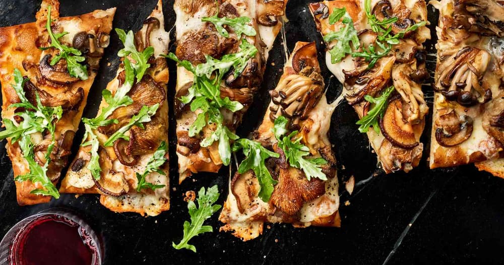 Mushroom Flatbread with White Miso | Punchfork