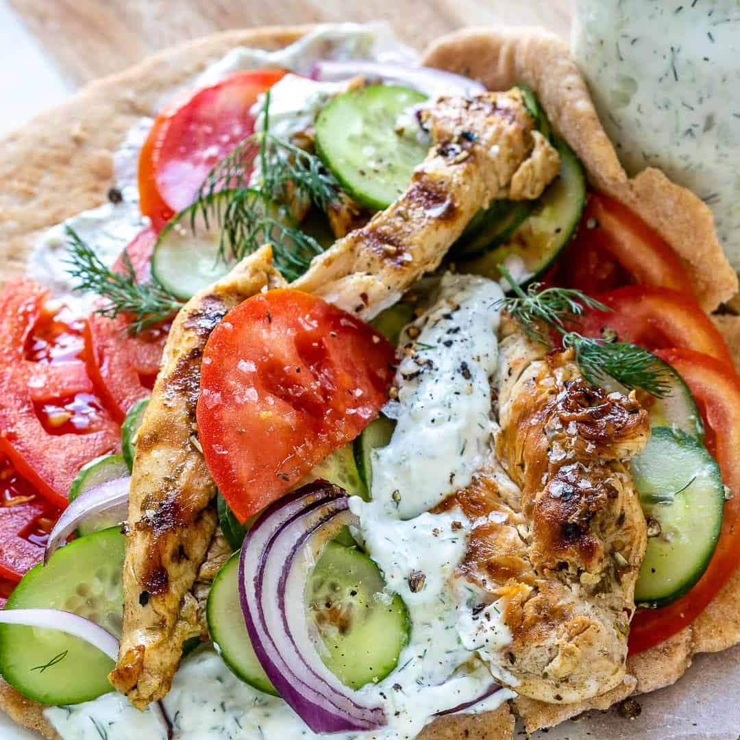 Grilled Chicken Gyro Sandwich | Punchfork