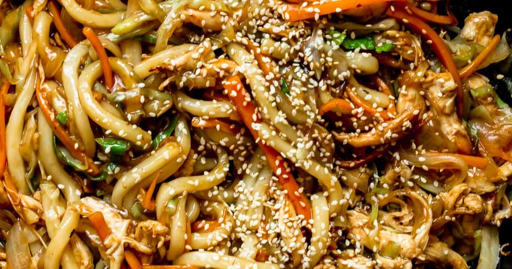 Teriyaki Chicken Yaki Udon (Stir-Fried Udon Noodles) | Punchfork