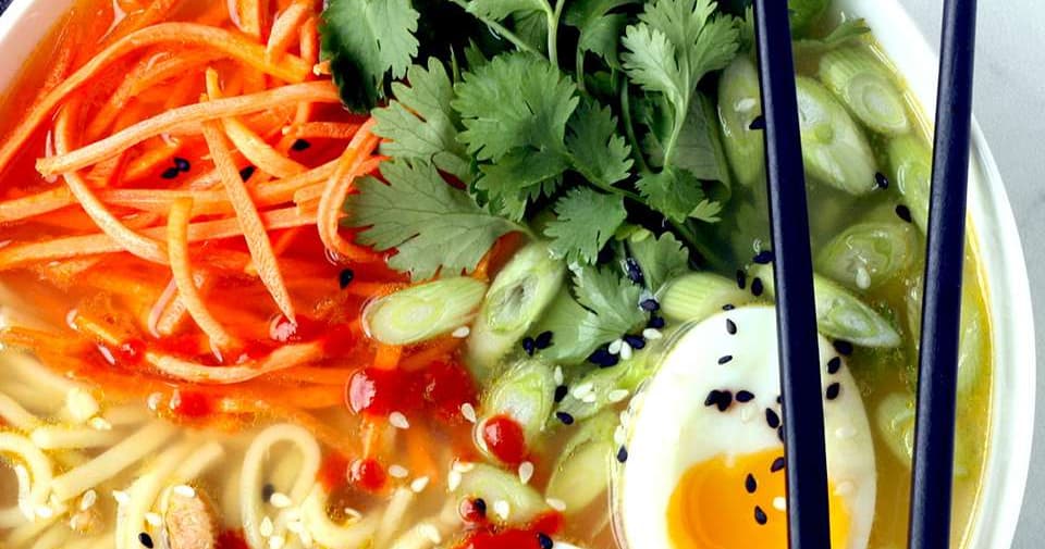 Spicy Chicken Noodle Soup With Soft Boiled Eggs Punchfork