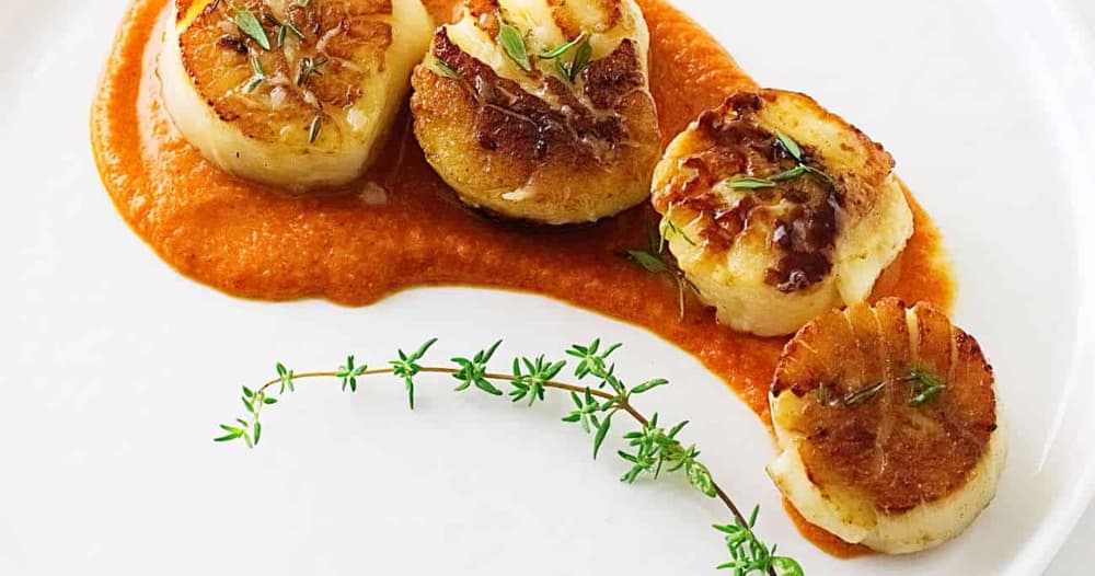 Spanish Scallops with Romesco Sauce | Punchfork