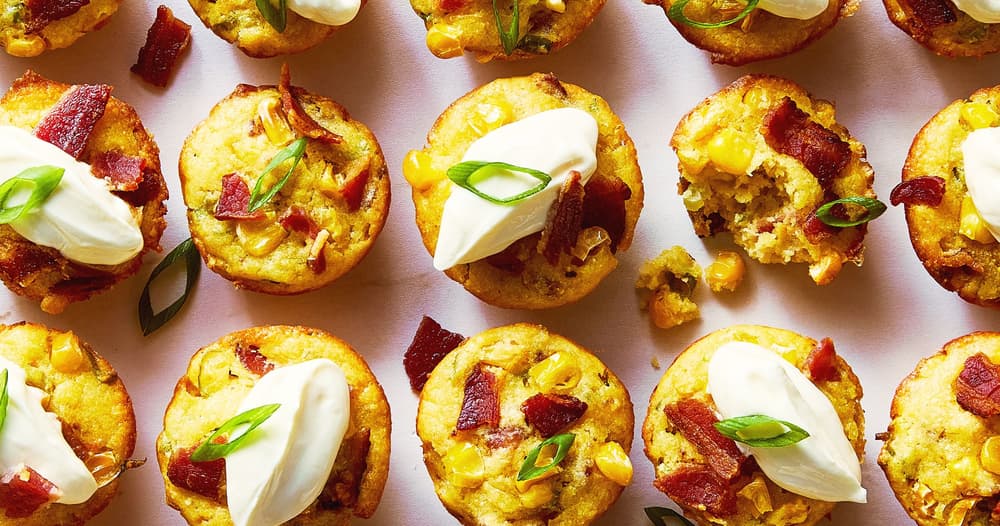 Loaded Cheesy Corn Bites | Punchfork