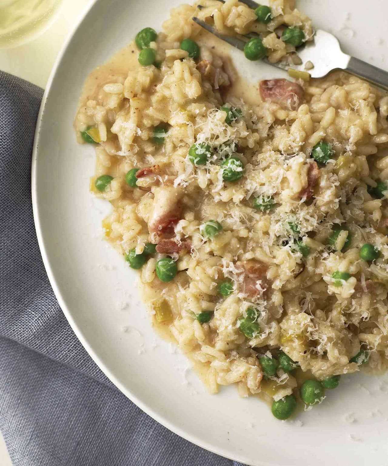 Leek, Bacon, and Pea Risotto | Punchfork