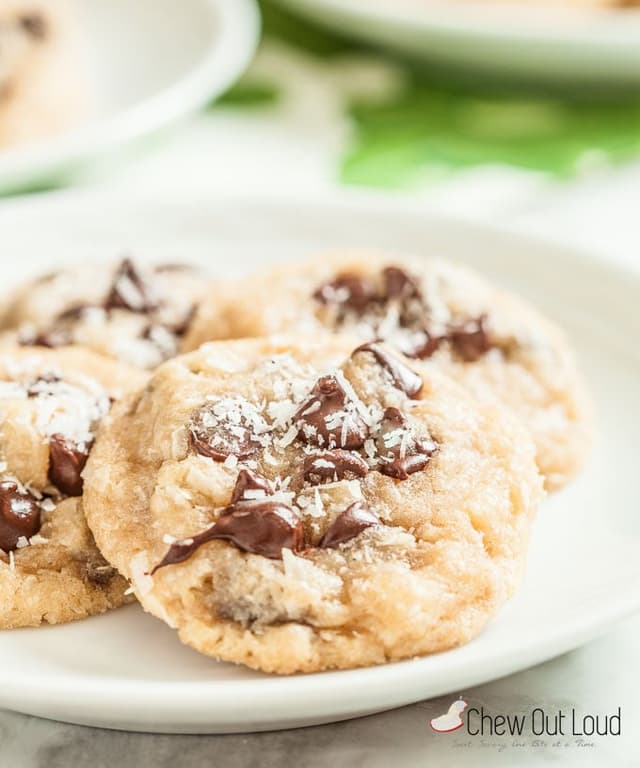 Chewy Coconut Chocolate Chip Cookies | Punchfork