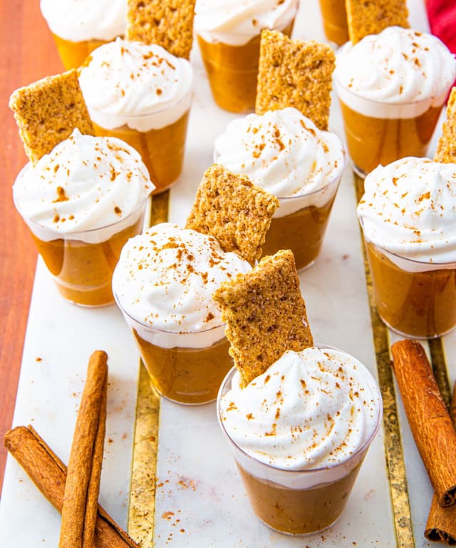 Pumpkin Pie Pudding Shots | Punchfork
