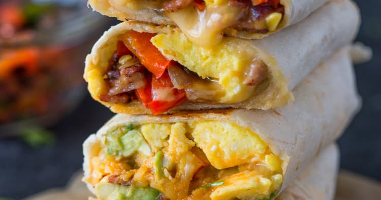 Cheesy Breakfast & Brunch Egg Wraps | Punchfork