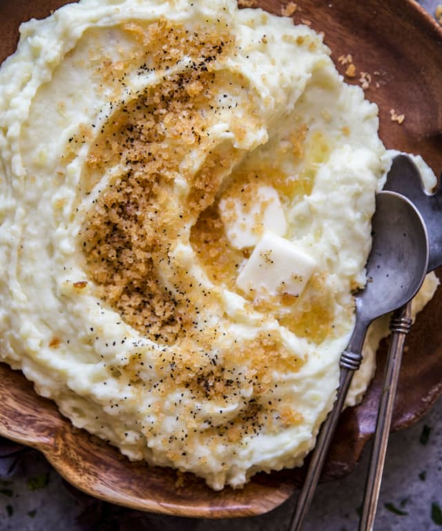 Easy Mashed Potatoes with Crunchy Potato Chip Topping | Punchfork