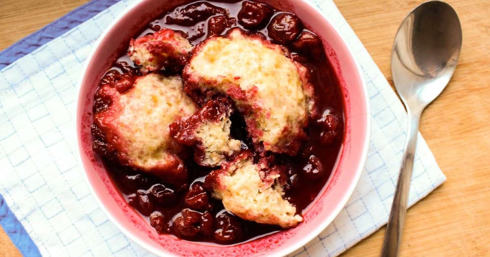 Easy Stovetop Cherry Grunt (Stovetop Cobbler) | Punchfork