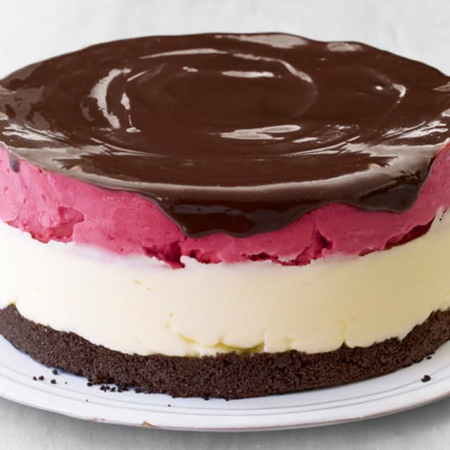 Lemon-Raspberry Sorbet Cake | Punchfork
