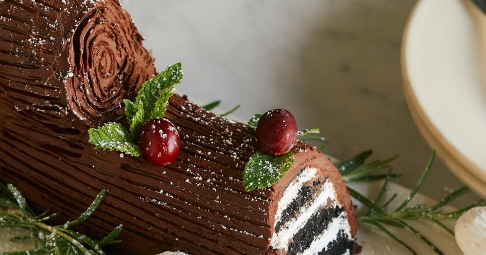 No-Bake Chocolate Mocha Yule Log | Punchfork