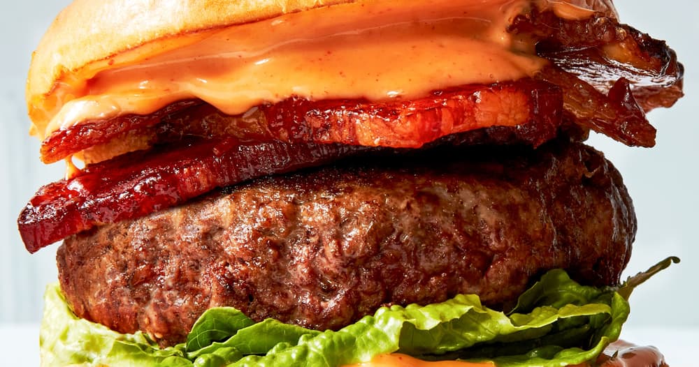 Firecracker Burgers with Strawberry-Miso Salad | Punchfork