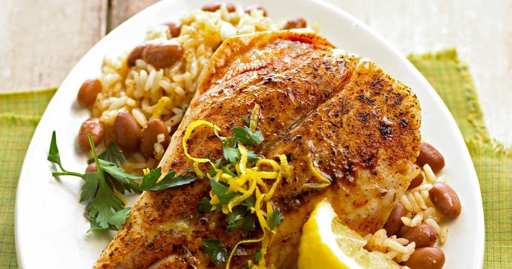 Cajun Snapper with Red Beans and Rice | Punchfork