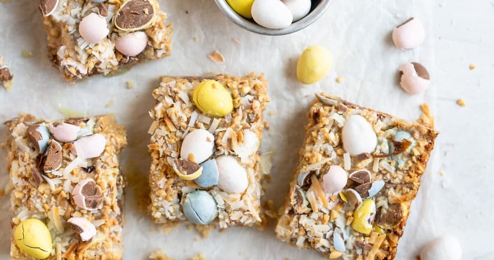 Mini Egg Magic Bars | Punchfork