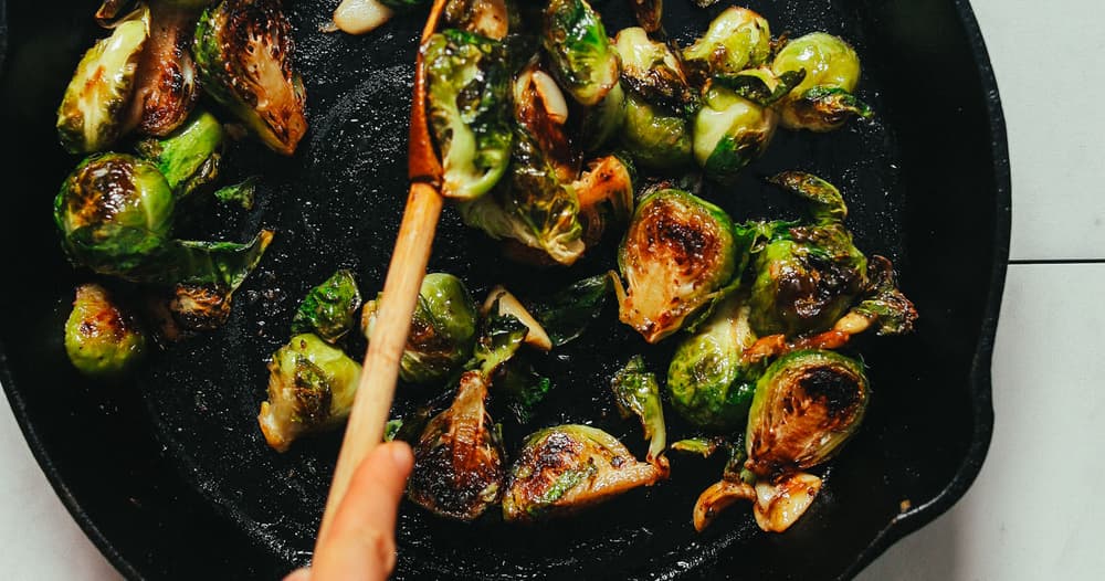 Miso-Glazed Roasted Brussels Sprouts | Punchfork