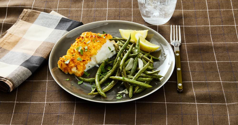 Cracker-Crusted Cod with Green Beans | Punchfork