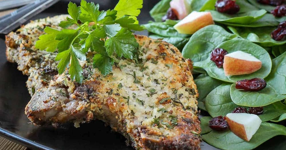 Blue Cheese Crusted Pork Chops | Punchfork